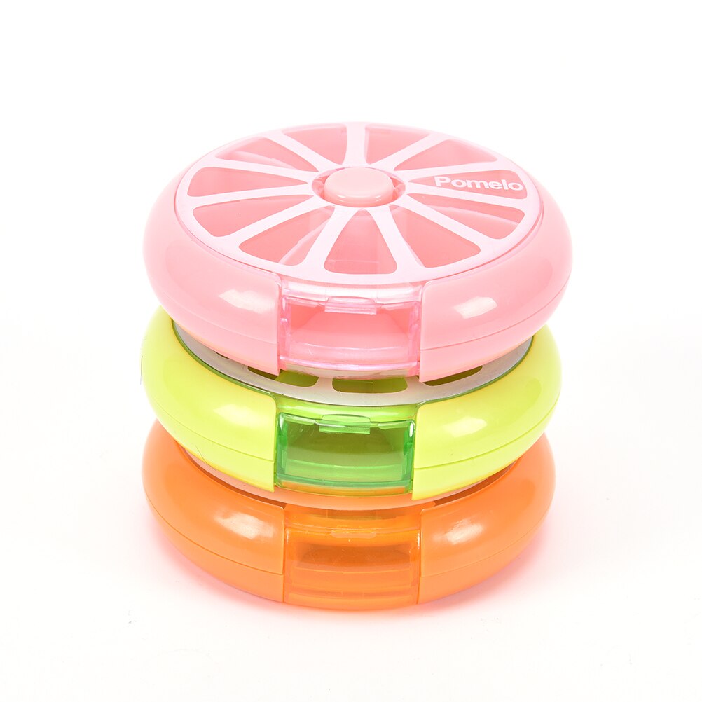 Rotating 7 Days Pill Container Lemon Pill Box Spli... – Vicedeal