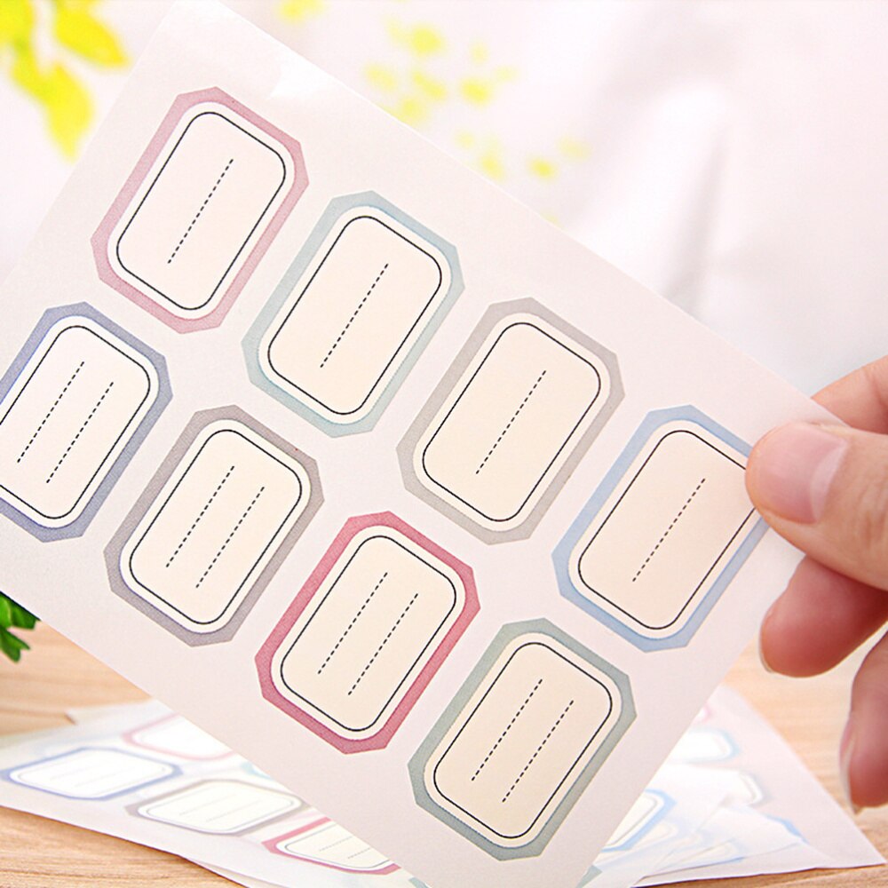 1 Pack 6 Sheets Self-Adhesive Name Tags Plain Name... – Grandado