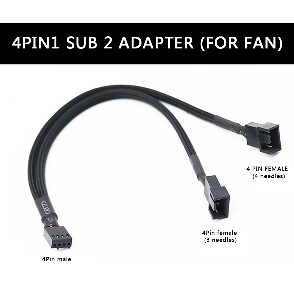 4 Pin Y Splitter Kabel 4 Pin Pwm Vrouwelijke 3/4 P... – Vicedeal