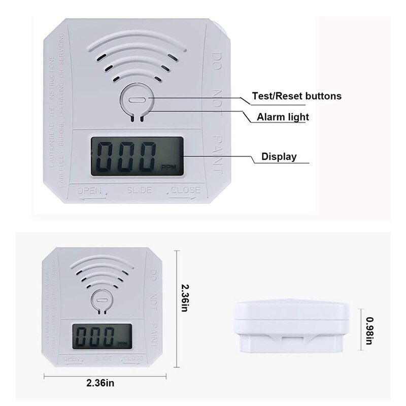 Carbon Monoxide Detector,CO Gas Monitor Alarm Dete... – Vicedeal