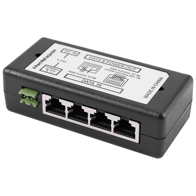 4 Port Poe Injector Poe Power Adapter Ethernet Voe... – Vicedeal