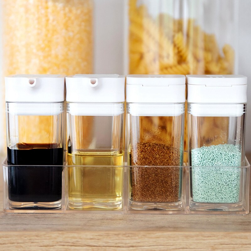 Kitchen Clear Spice Jars Reusable Airtight Spice C... – Grandado