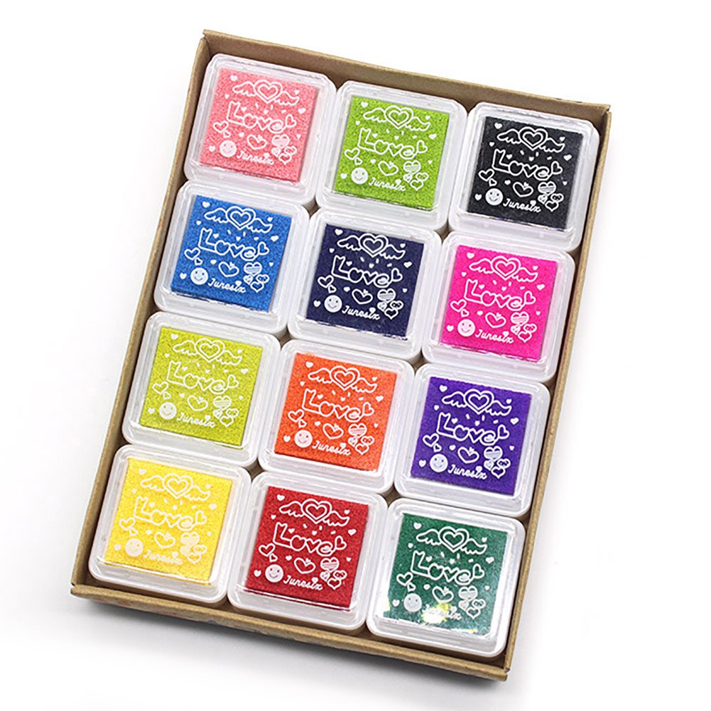 24 Colors Inkpad Clear Stamps DIY Craft Ink Pad Ru... – Grandado