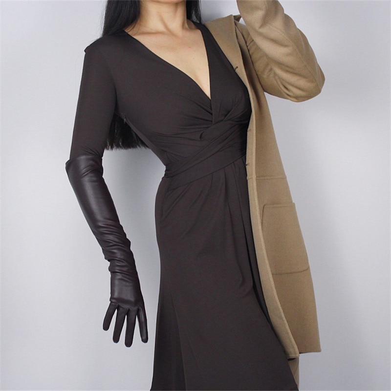 Latest Touchscreen Long Gloves Ms. Simulation Leat... – Vicedeal