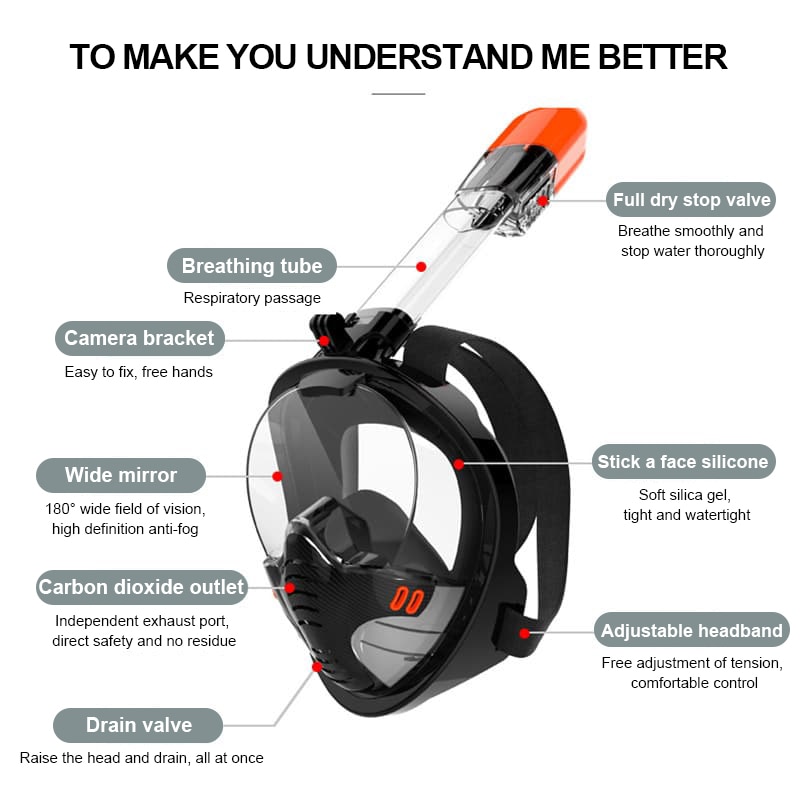 HJKB Underwater Scuba Anti Fog Full Face Diving Ma... – Vicedeal