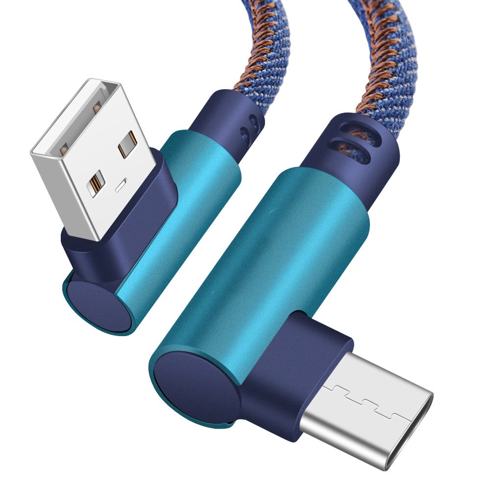 Micro USB Cables Denim 90 Degree Fast Charging For... – Grandado