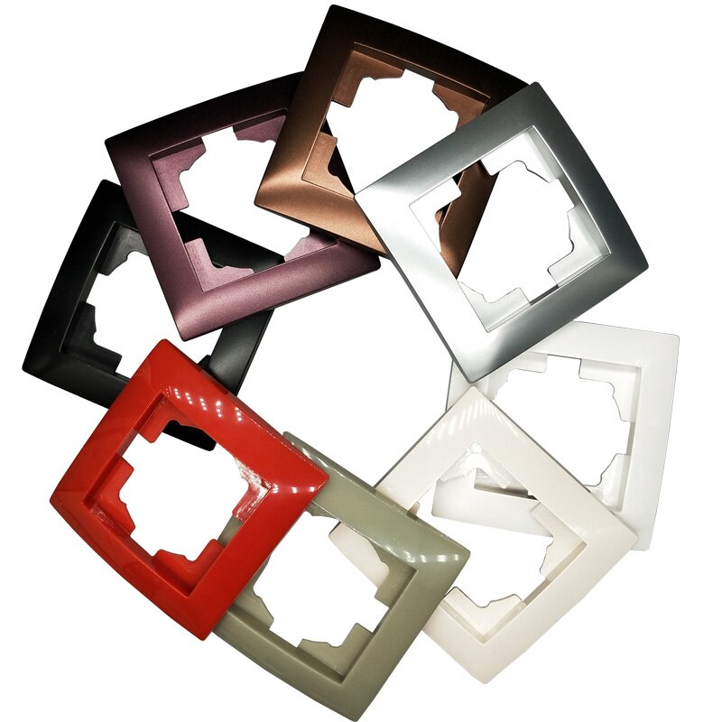 Wall socket singel Socket withearth with brown col... – Vicedeal