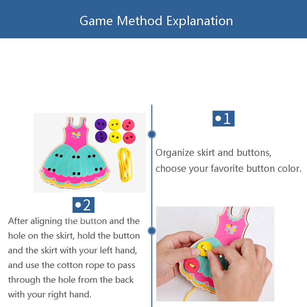 Wooden Threading Button Early Learning Educational... – Vicedeal Wooden Threading Button Early Learning Educational... – Vicedeal