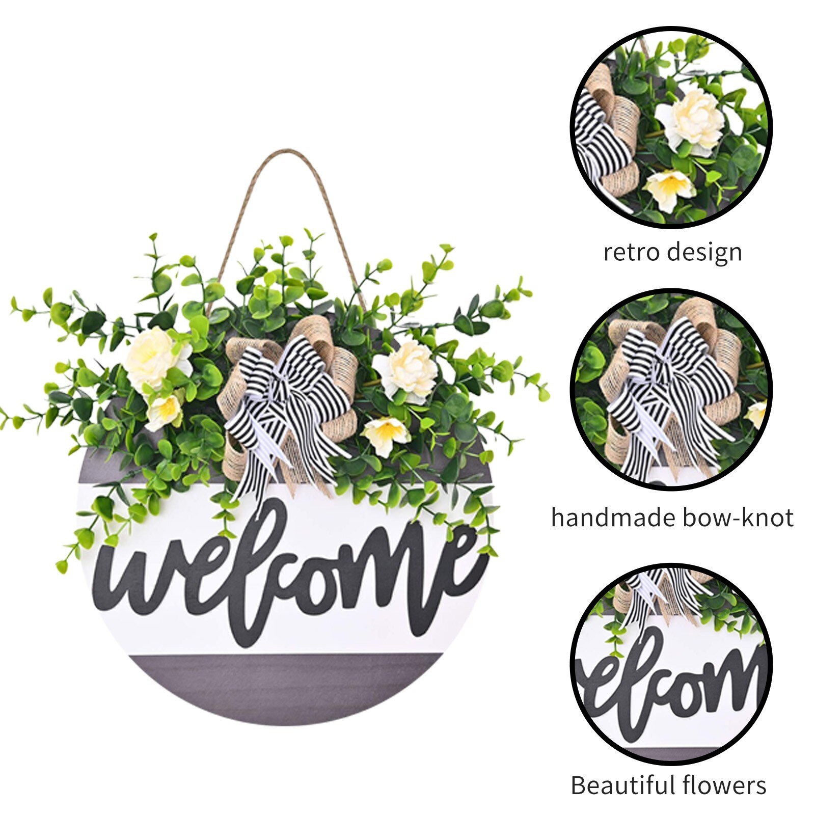 Welkom Teken Hout Bloem Lente Home Decor Houten Op... – Grandado