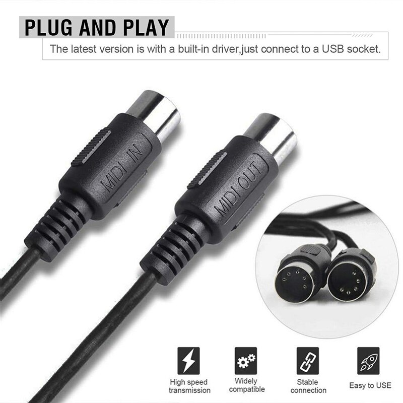 Electric Piano Drum USB to 2 MIDI Interface Adapte... – Grandado