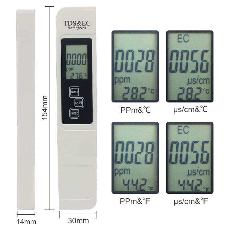 Portable Water TDS Meter Pen EC Conductivity Teste... – Grandado