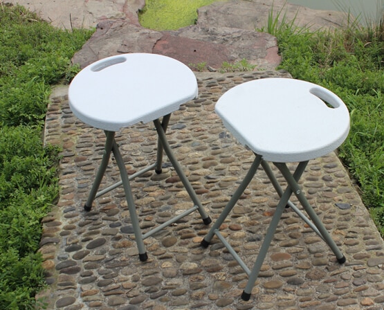 HDPE simple plastic folding stool portable outdoor... – Grandado