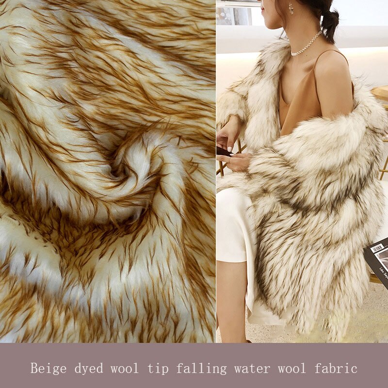 Artificial wool Beige dyed hair tip Falling hair f... – Grandado