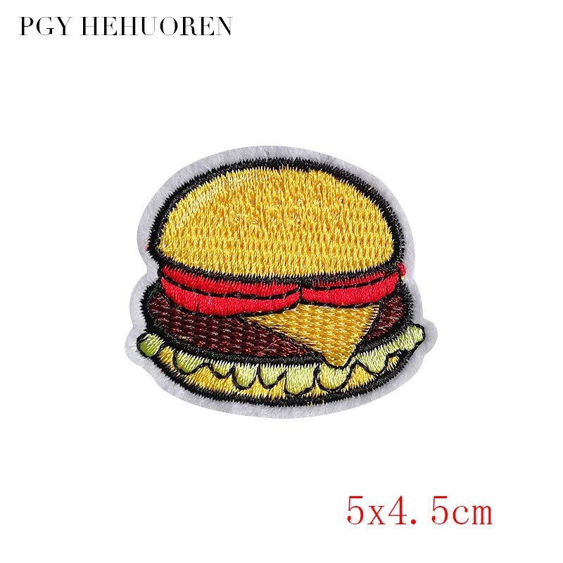 1 PCS Custom Hamburgers Ice Cream Parches Embroide... – Grandado