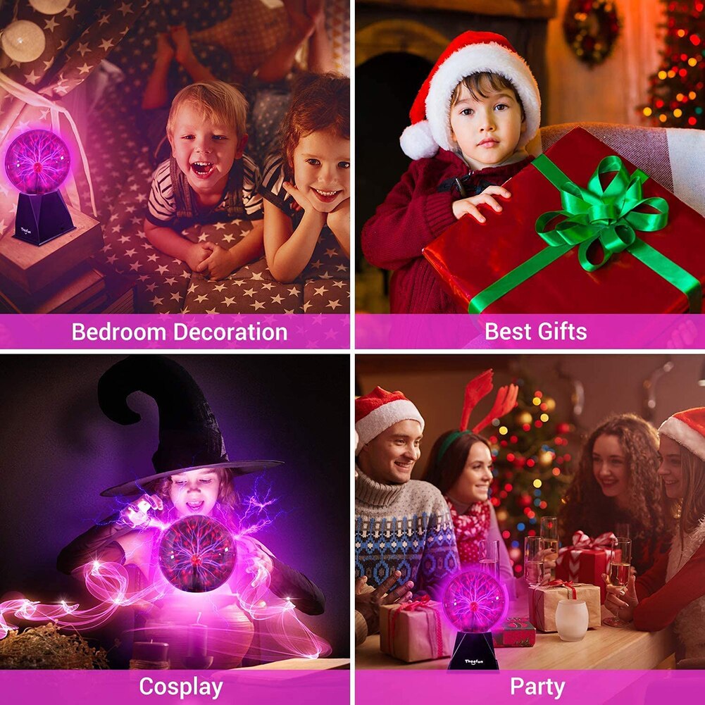 Plasma Ball Light Sphere USB Rechargeable Lamp Voi... – Grandado