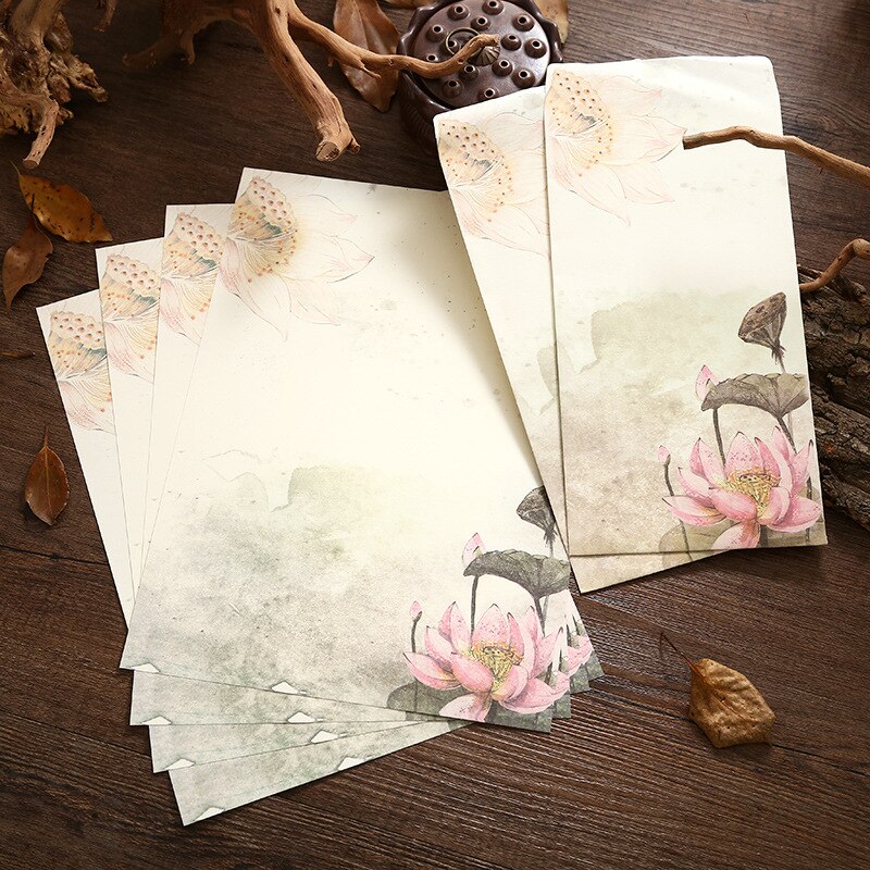 6pcs/set Vintage Letter Paper and Envelope Set Chi... – Vicedeal