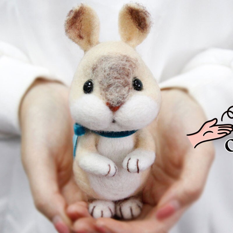 DIY Wool Felt Cute Rabbit Needle Felting Toy Of Ha... – Vicedeal