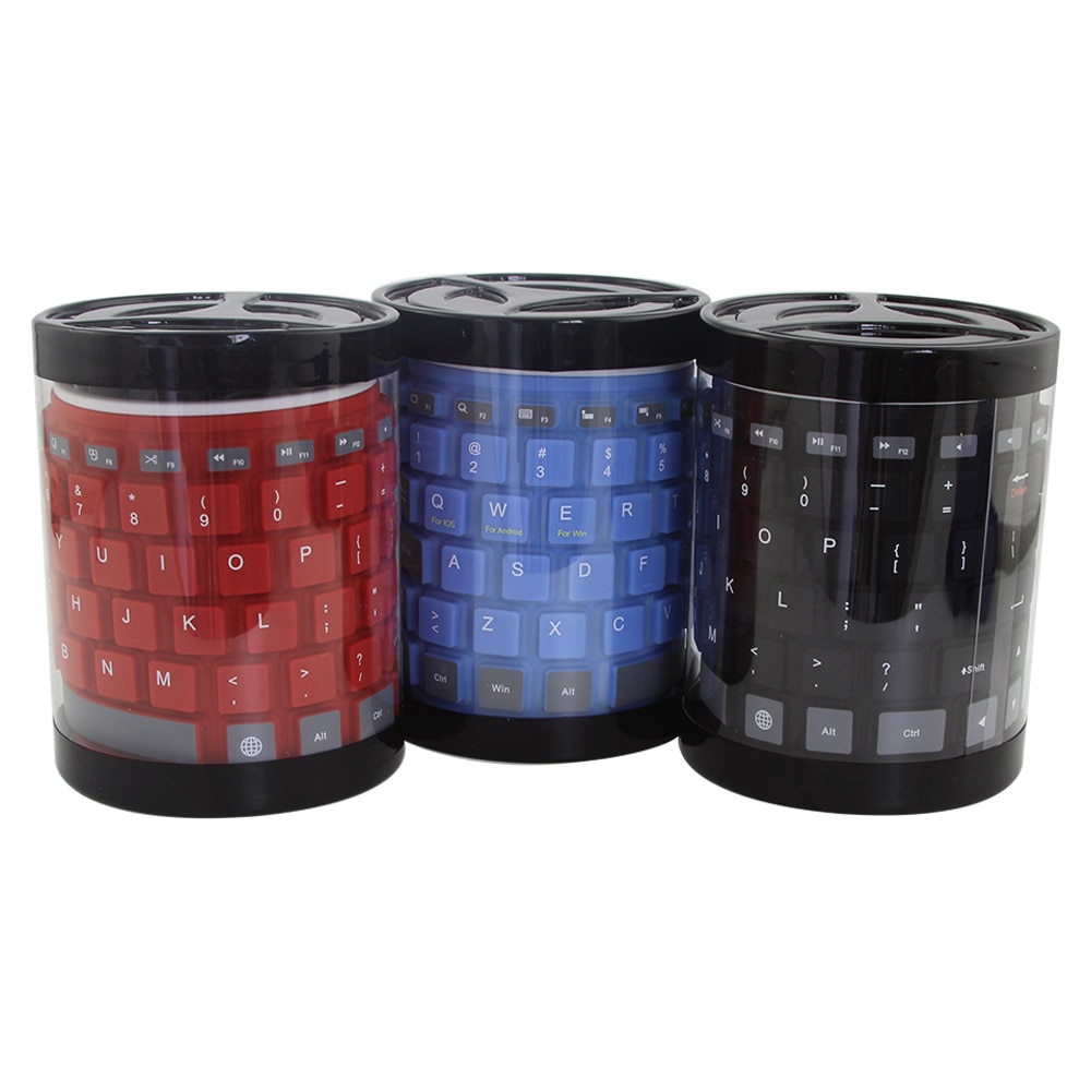 Wireless Bluetooth Keyboard Foldable Roll Up Silen... – Vicedeal