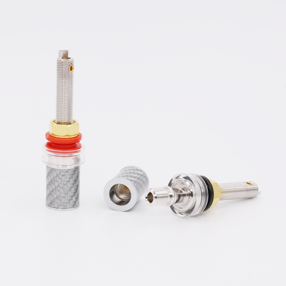 4Pc Rhodium Speaker AMP Terminal Binding Post Carb... – Vicedeal