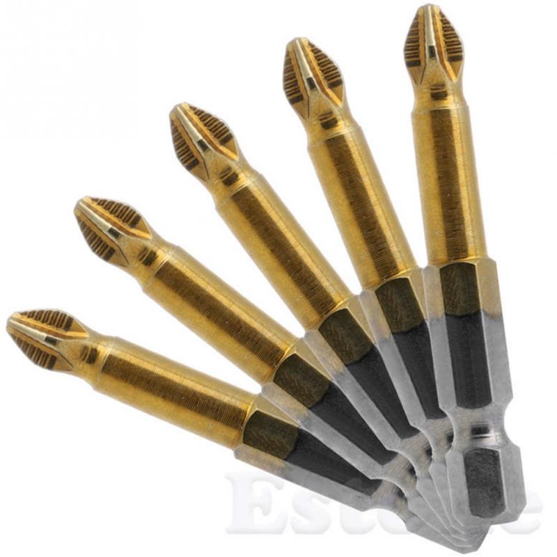 1 Set(5pcs) Titanium Coated 1/4" Hex Shank PH... – Vicedeal