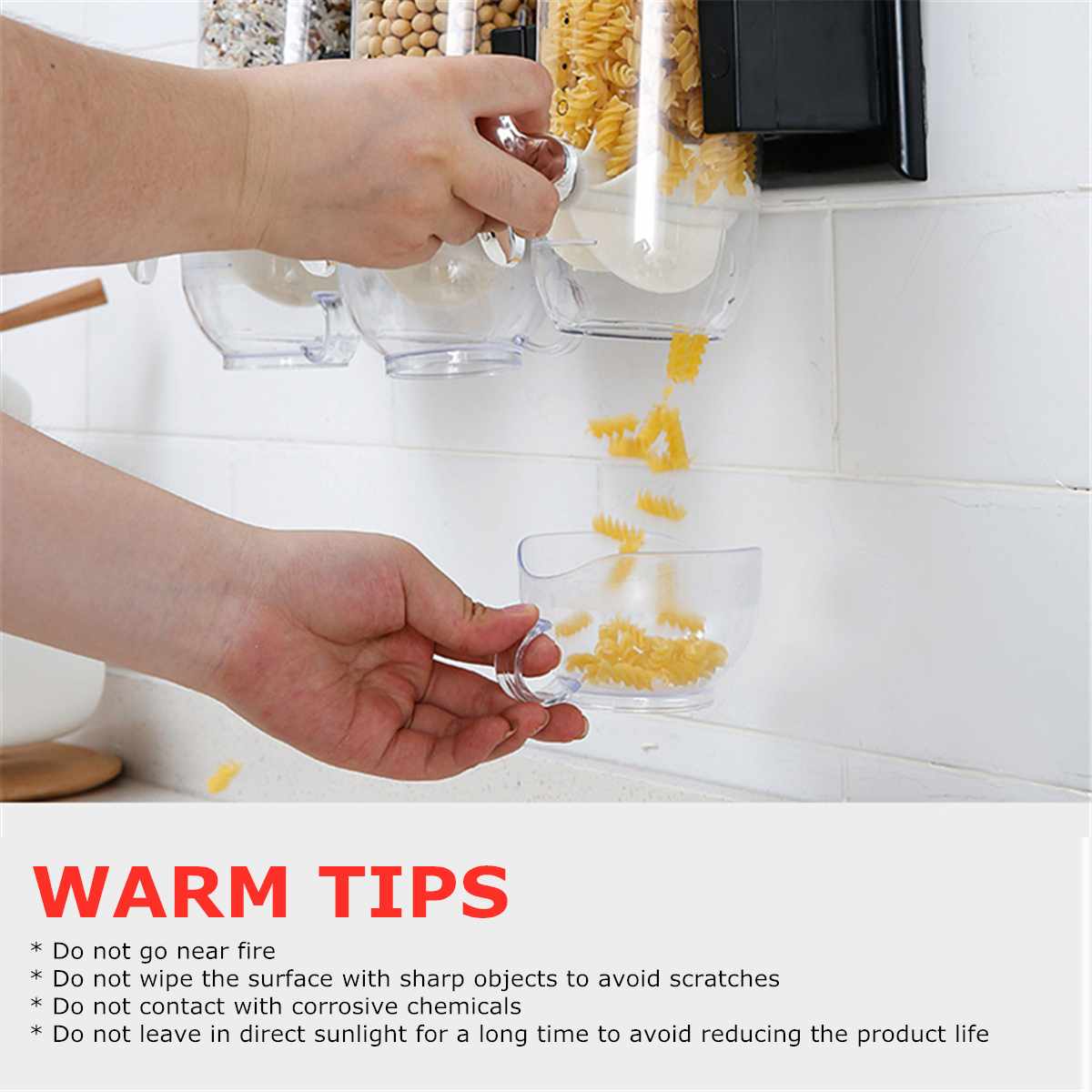 Space-Granola-Dispenser-Wall-Nuts-Dispenser-Triple... – Grandado