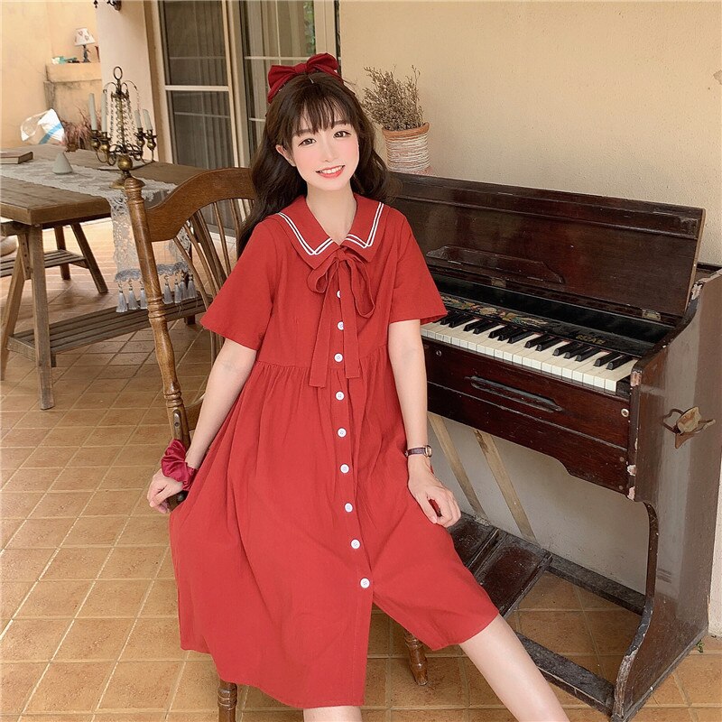 Lolita Kawaii summer Japanese college style loose ... – Grandado