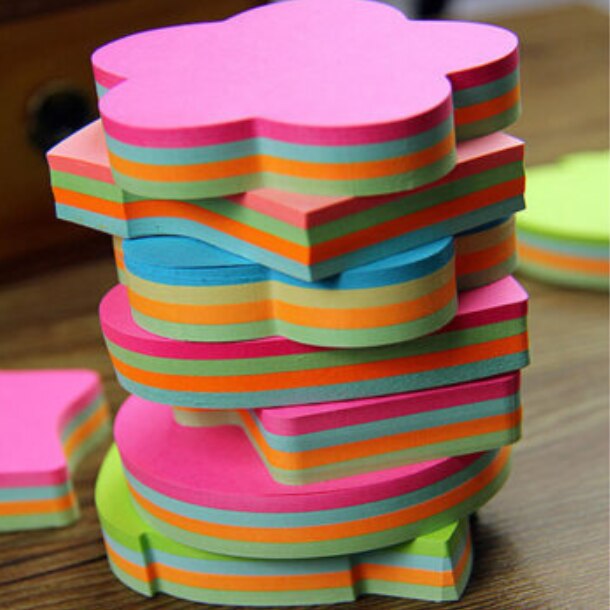 100 Pages Multicolor Sticky Notes Cute Love Memo P... – Grandado