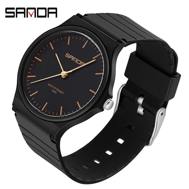 SANDA Minimalism Quartz Women's Watches Black ... – Grandado