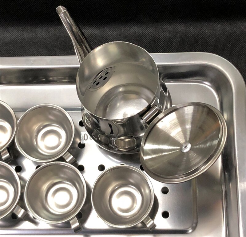 stainless steel tea plate tray dish Heat tea pot c... – Vicedeal