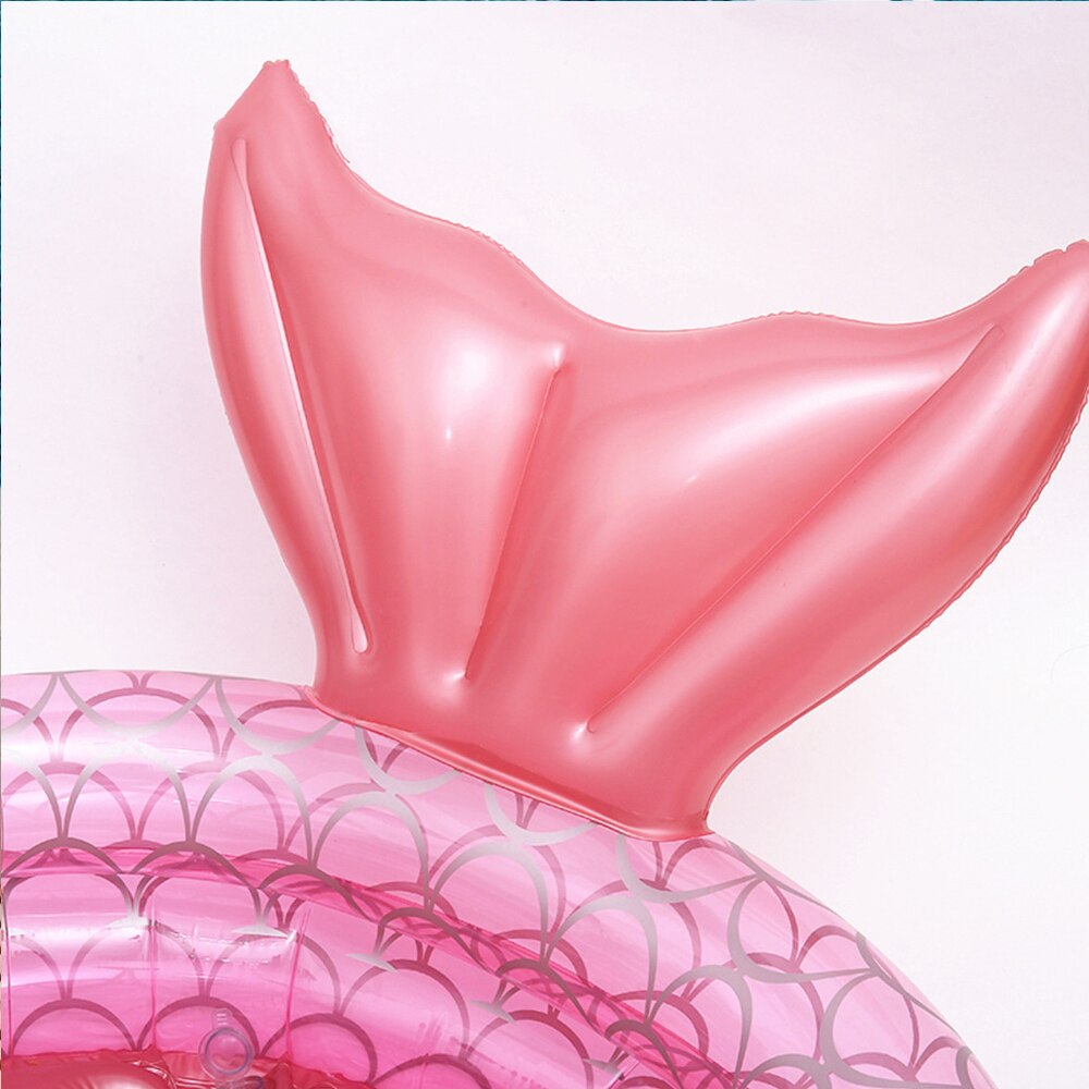 Pink lovely Mermaid shaped plastic inflatable swim... – Grandado