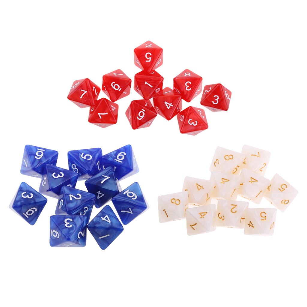 Set Of 30pcs 8 Sided Dice D8 Polyhedral Dice For B... – Vicedeal