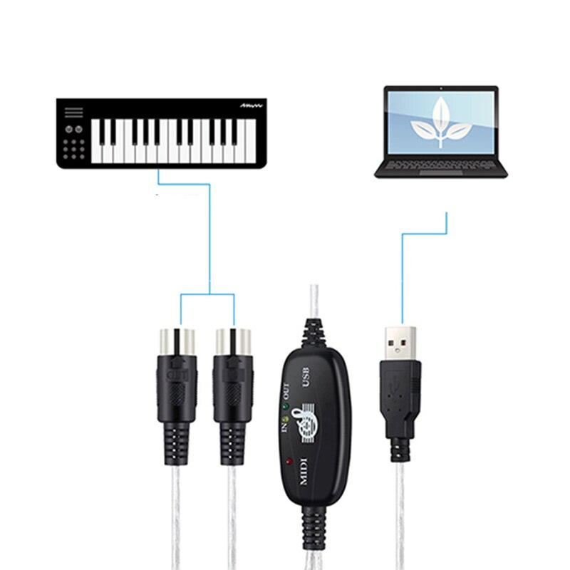 Audio Kabel Keyboard Naar Pc Usb Midi-Kabel Conver... – Vicedeal