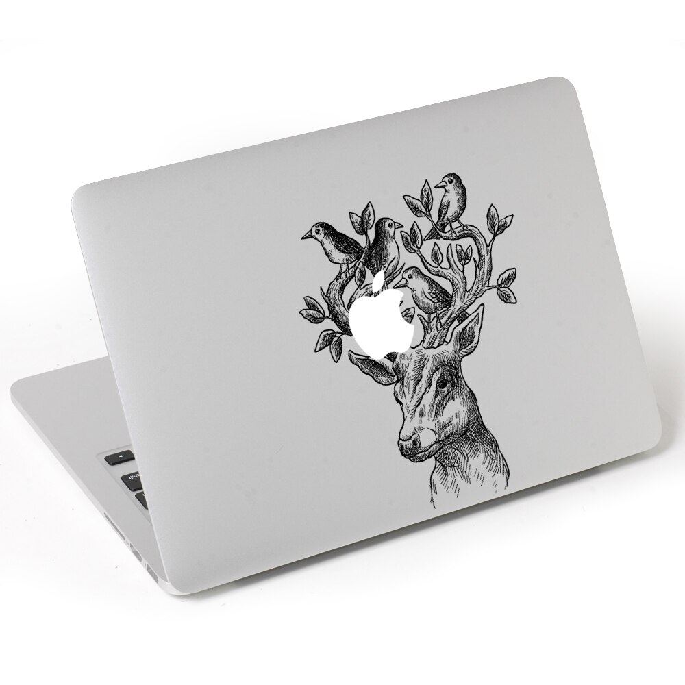 Hand painted effect antlers Vinyl Decal Laptop Sti... – Grandado