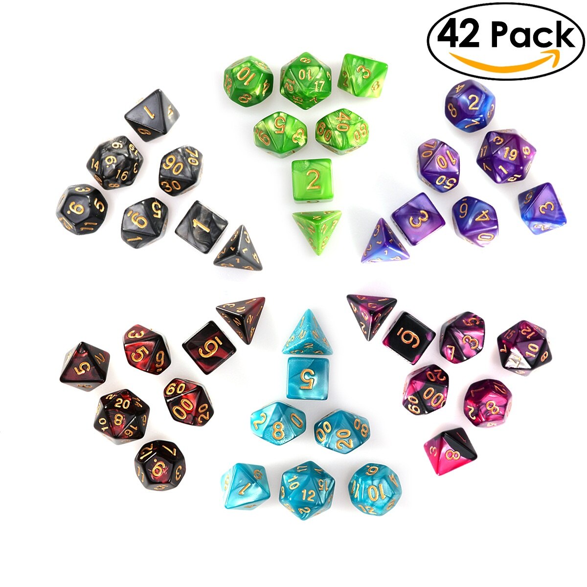 42pcs Polyhedral Dice For Dungeons And Dragon Boar... – Vicedeal