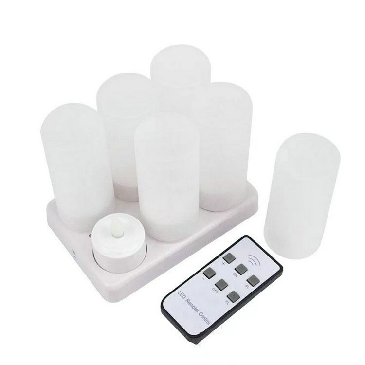 Set of 6 LED candle Remote controlled Flickering f... – Vicedeal
