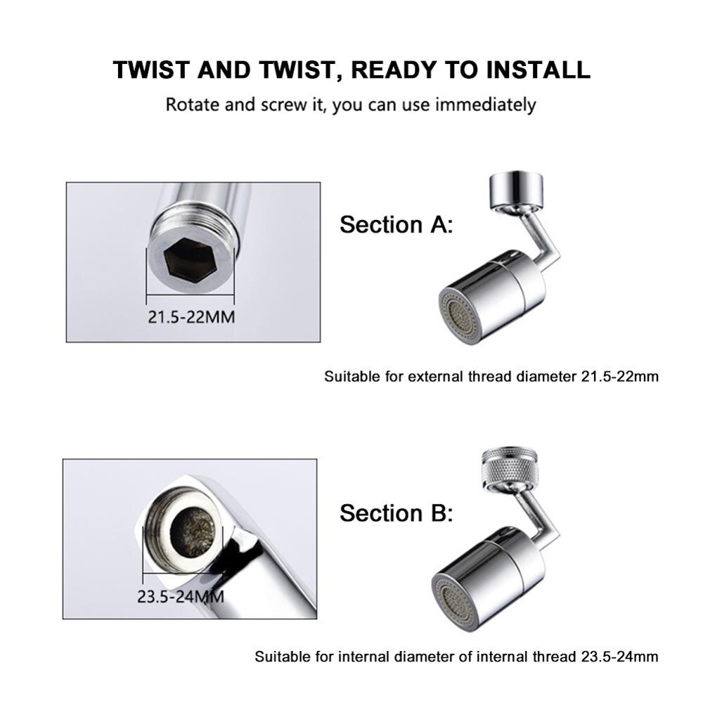 Chrome-plated Brass Faucet Aerator 360-degree Rota... – Grandado