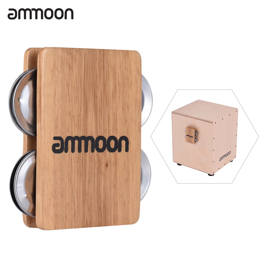 ammoon Cajon Box Drum Companion Accessory 4-bell J... – Vicedeal