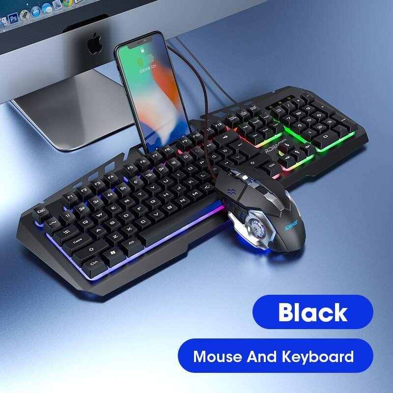Wired Gaming Keyboard Mouse Gamer Kit PC Gamer Mec... – Vicedeal