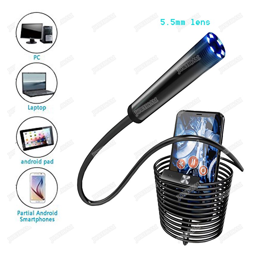 1M 2M Snake Wire 5.5mm 7mmLens Endoscope USB Camer... – Vicedeal
