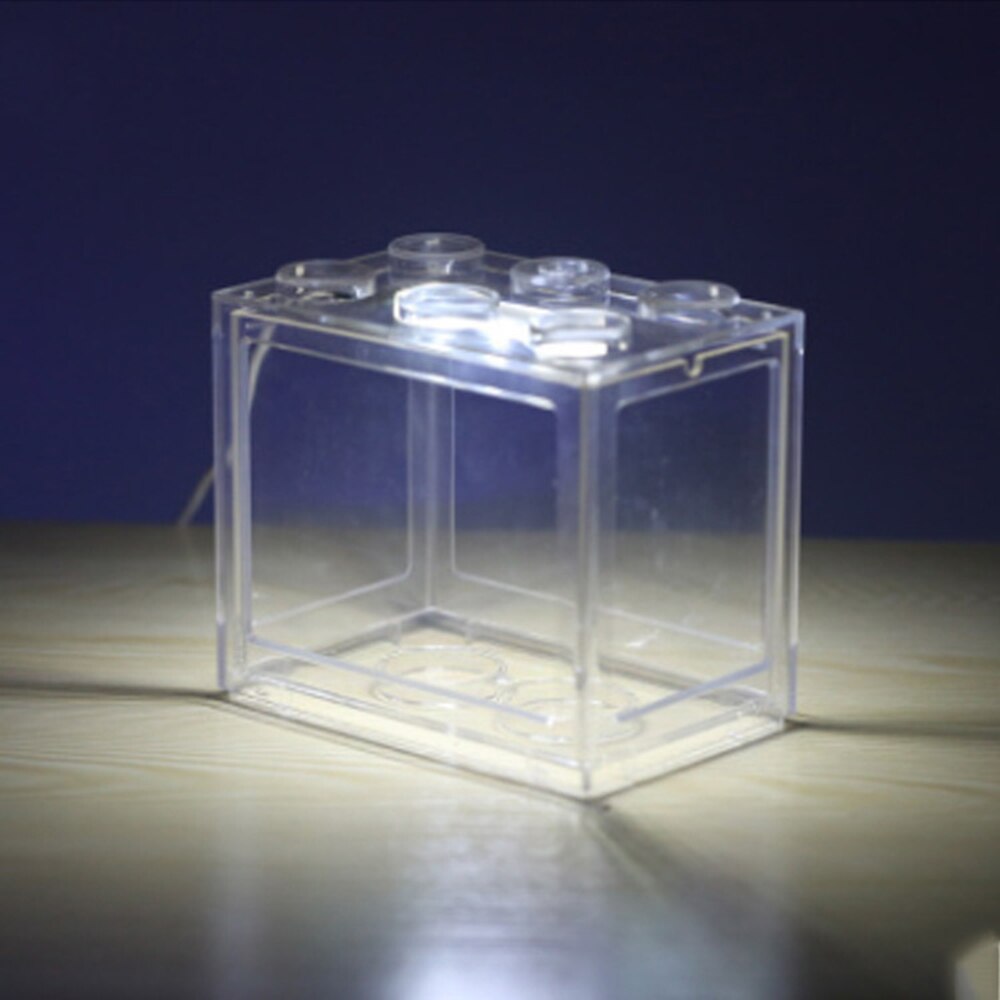 Mini Aquarium Fish Tank LED Light USB Power 1L Cap... – Grandado
