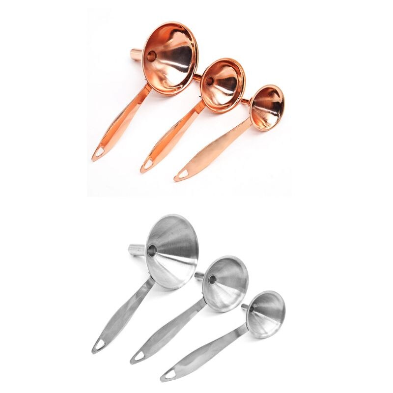 3Pcs / Set Stainless Steel Small Funnel with Handl... – Vicedeal