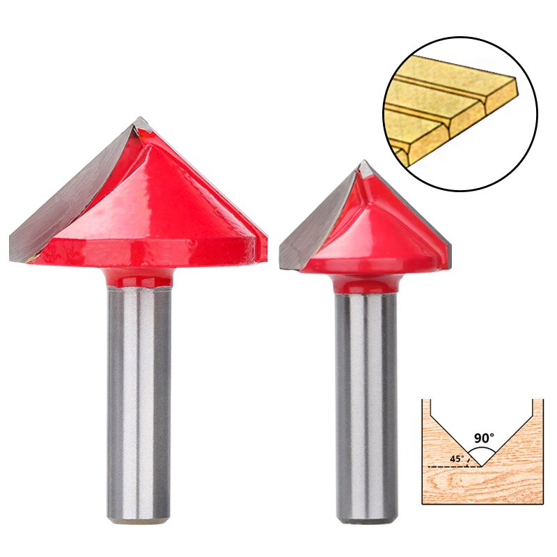 8mm Shank V Shape Router Bit 90 Degrees Wood Route... – Grandado