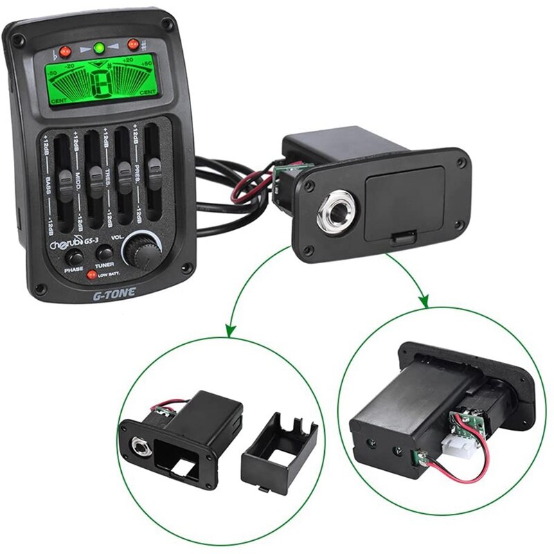 Cherub GS-3 Guitar Pickup Preamp System 4-Band EQ ... – Grandado