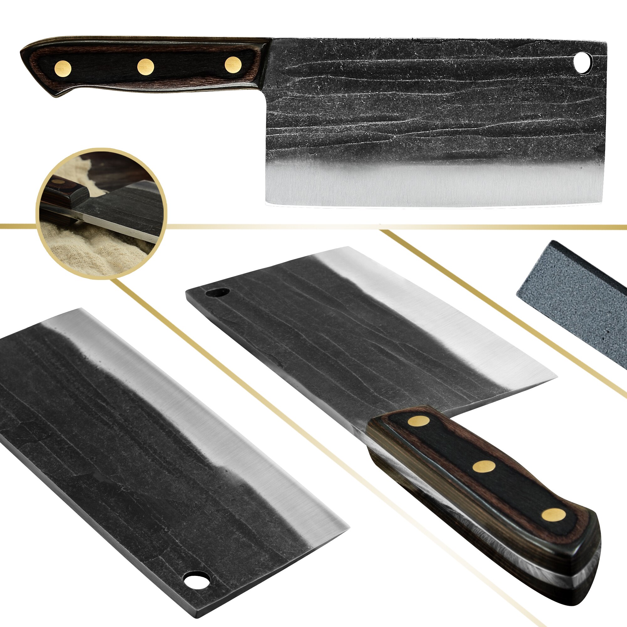 7" Kitchen Knife High Carbon Steel Wide Blade... – Vicedeal