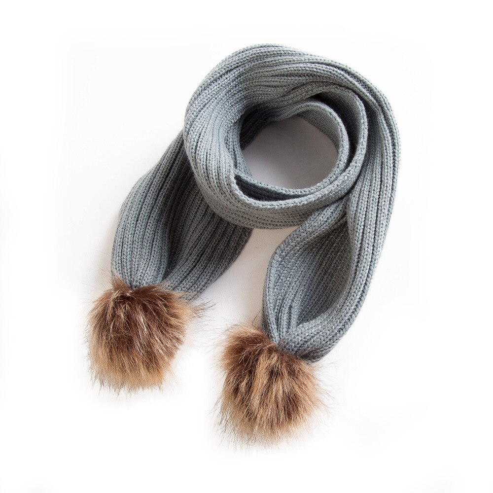 1 stks Winter Baby Warm Sjaal Mooie Bont Pompom Ge... – Grandado