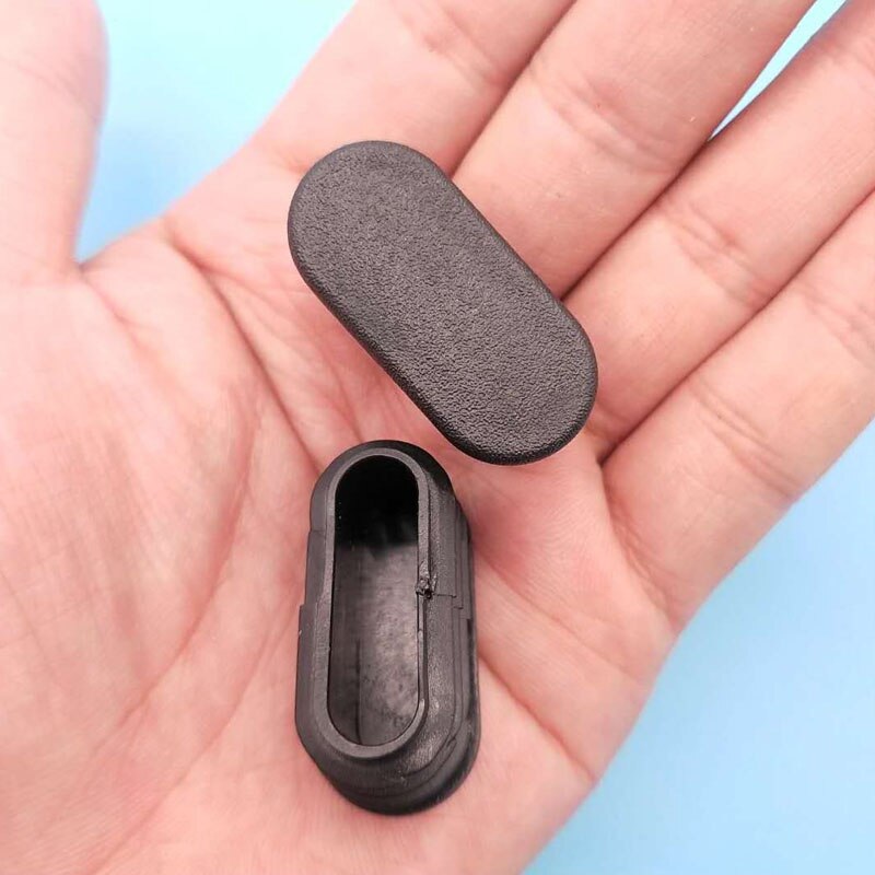 20PCS Black Oval Plastic Blanking End Cap Tube Plu... – Grandado