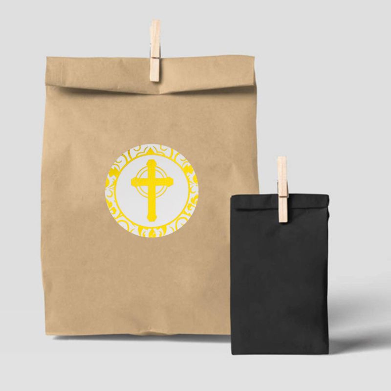 500pcs Religious Christian Cross Stickers with Gol... – Grandado