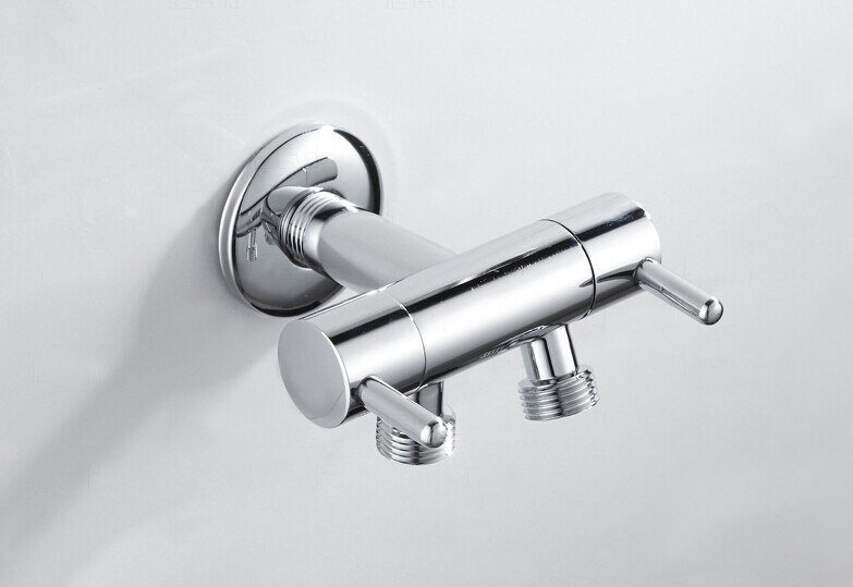 Solid Brass Chrome 1 inlet 2 outlet dual three-way... – Vicedeal