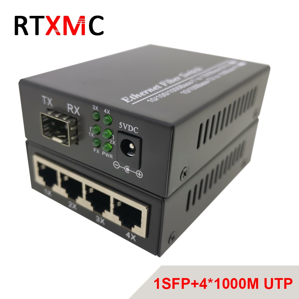 1SFP4UTP Fiber Media RJ45 Gigabit Media Converter ... – Vicedeal 1SFP4UTP Fiber Media RJ45 Gigabit Media Converter ... – Vicedeal