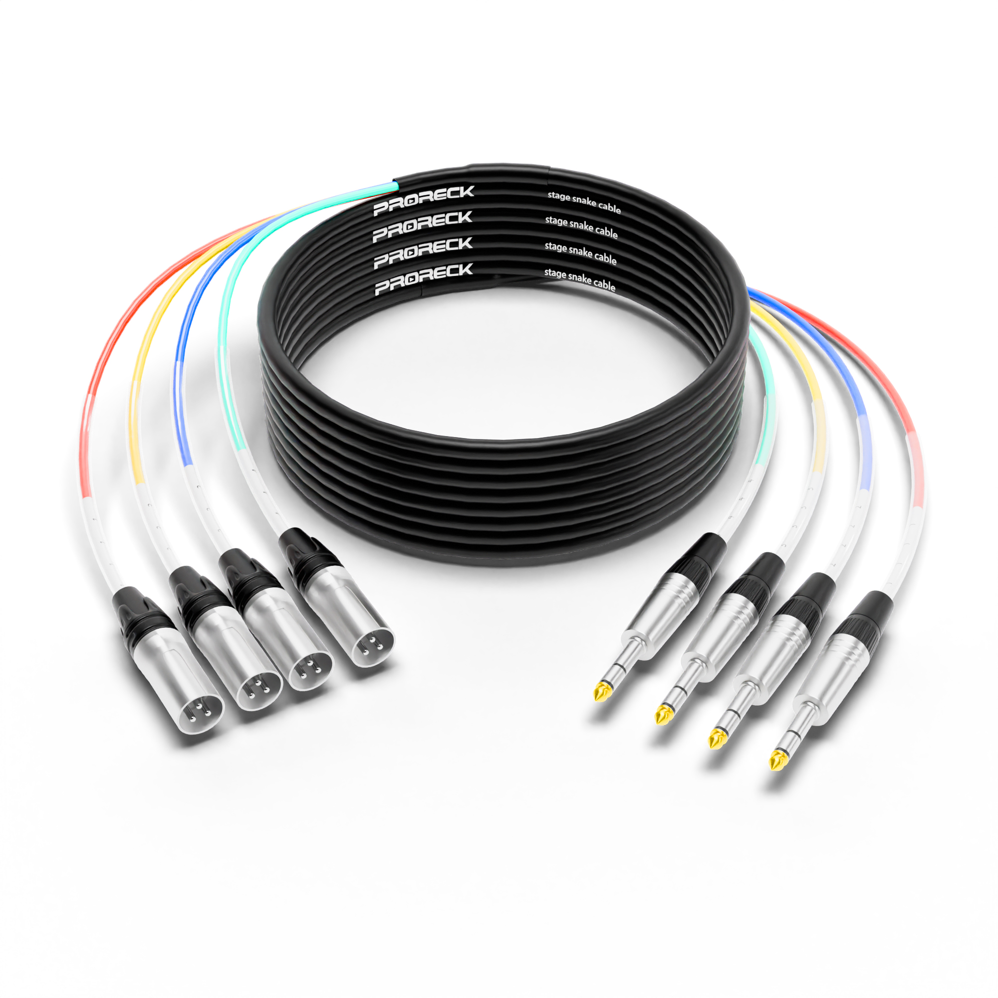 Snake Cable, 4-Channel Shielded Audio Cable 1/4'' ... – Grandado
